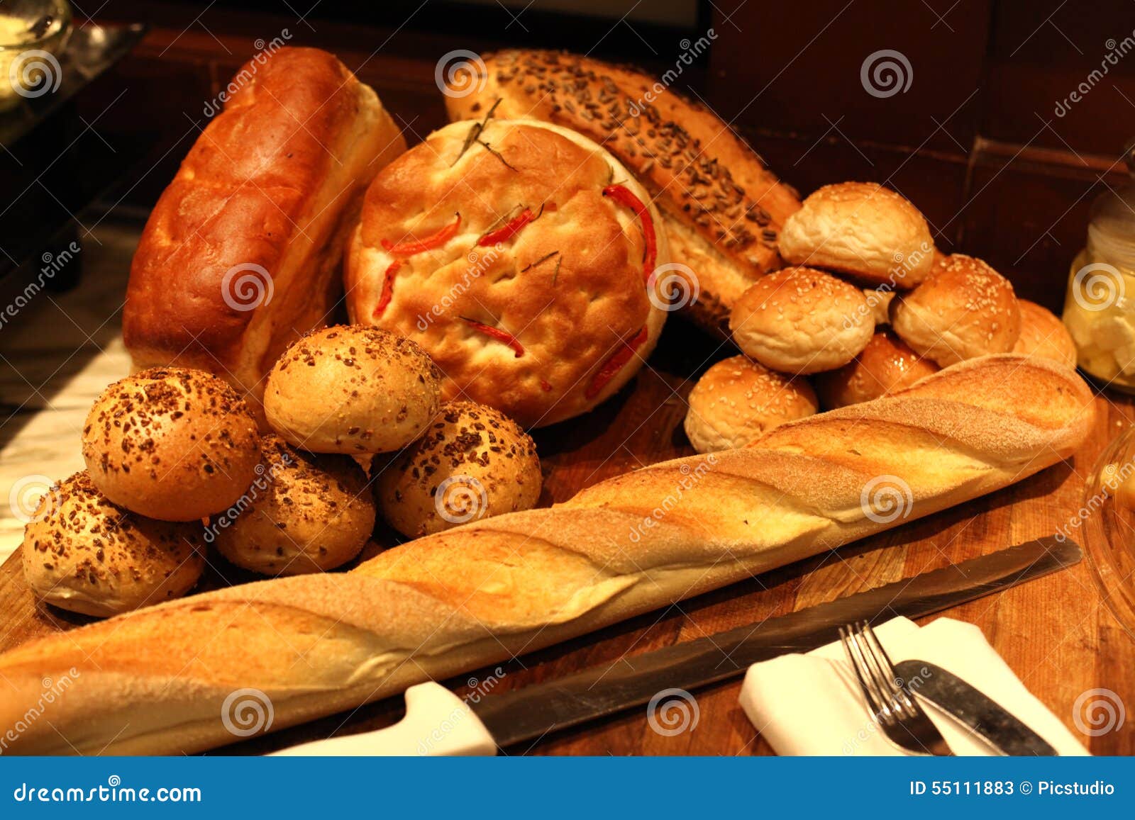Assorted breads stock image. Image of shapes, breakfast - 55111883