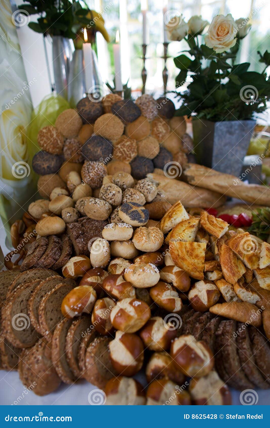 Assorted breads on table stock photo. Image of slice, appetizing - 8625428