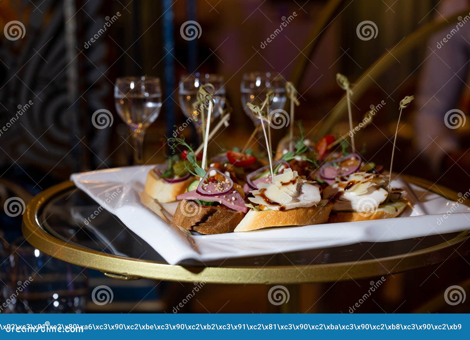 Assorted Bruschetta on the Buffet Table at the Event Stock Image ...