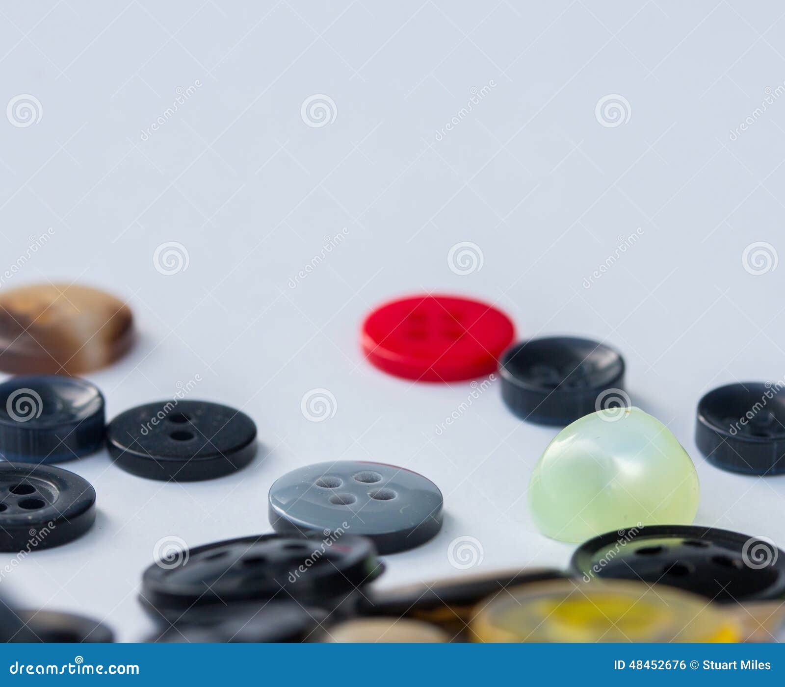 Assorted Buttons Shows Various Sew and Dressmaking Stock Photo - Image ...