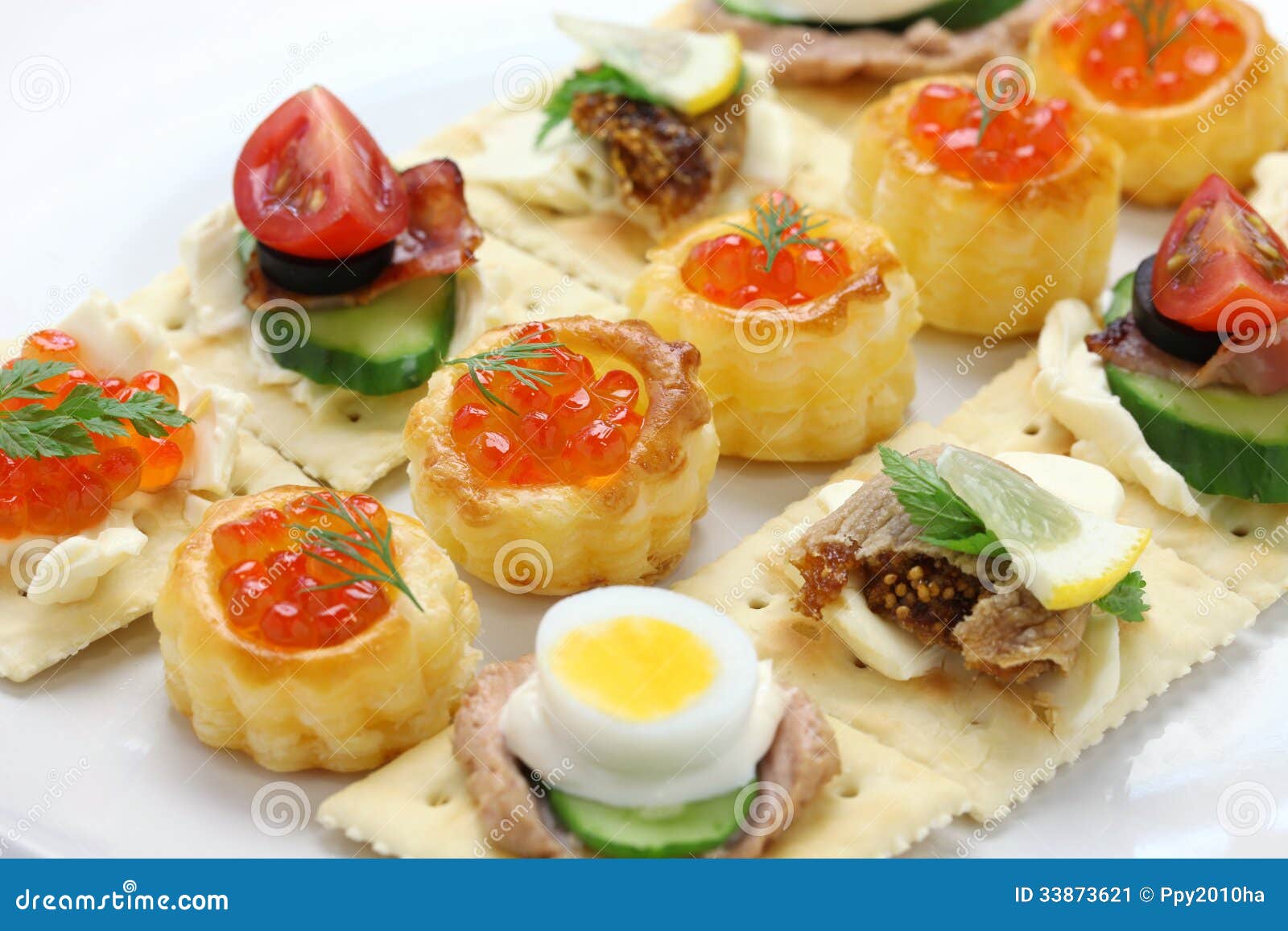 Assorted Canape Stock Image - Image: 33873621