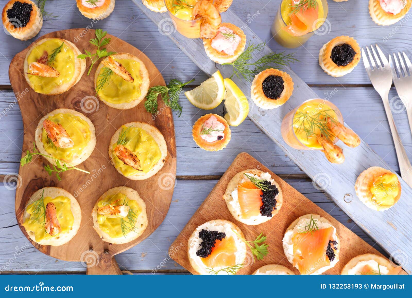 Assorted canape and toast stock image. Image of food - 132258193