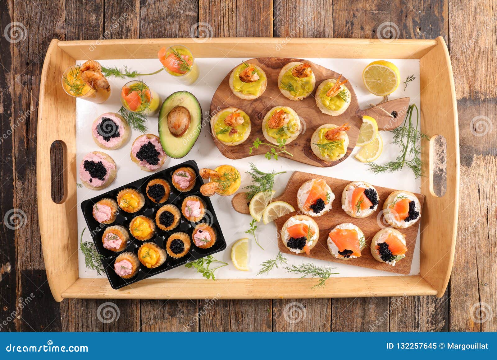 Assorted canape and toast stock image. Image of celebration - 132257645