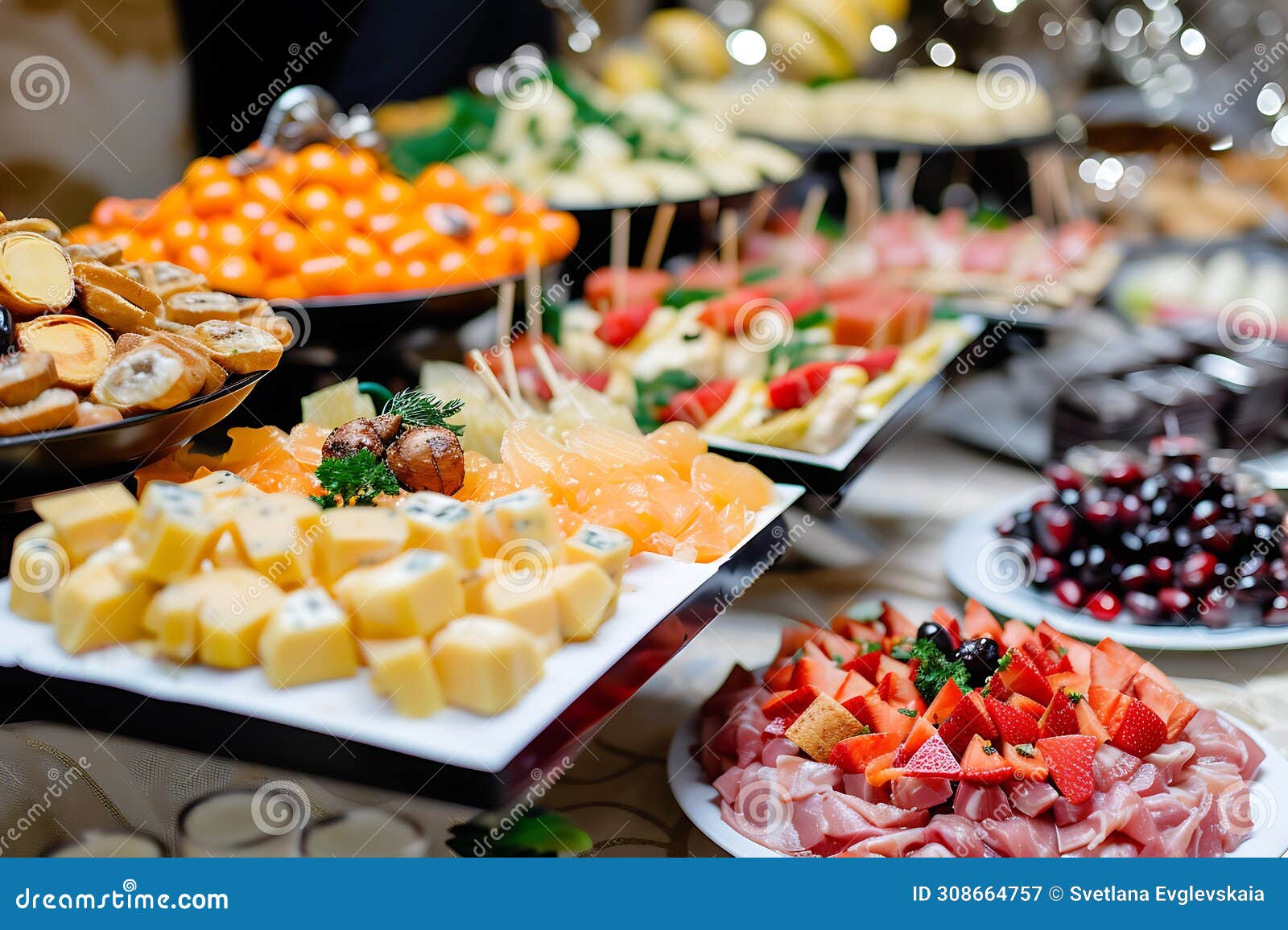 Assorted Canapes Selection On Glass Tray Stock Photography ...