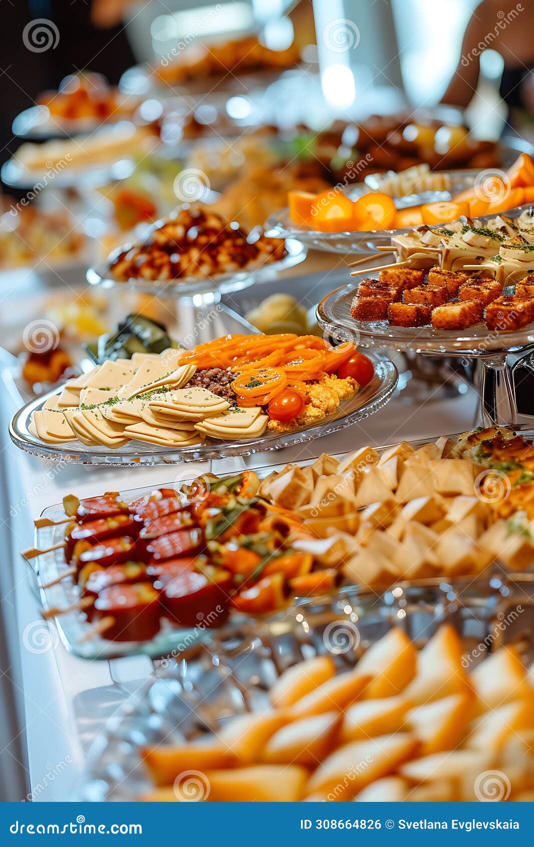 Assorted Canapes Selection On Glass Tray Stock Photography ...