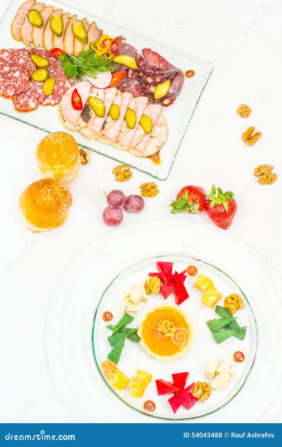 Assorted canapes stock photo. Image of buffet, catering - 54043488