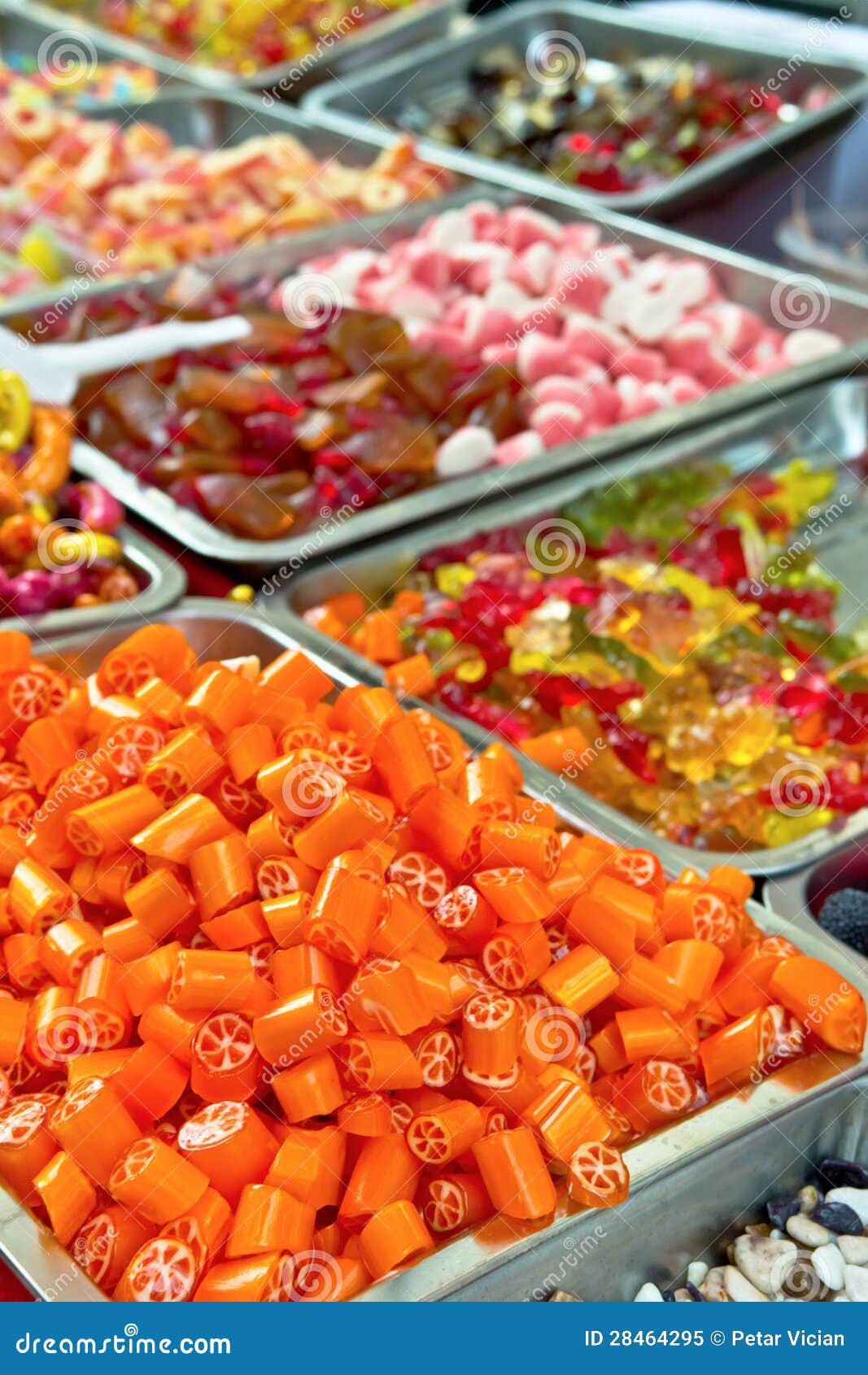 Assorted Candy Colorful Bonbon in a Christmas Market Stock Image ...