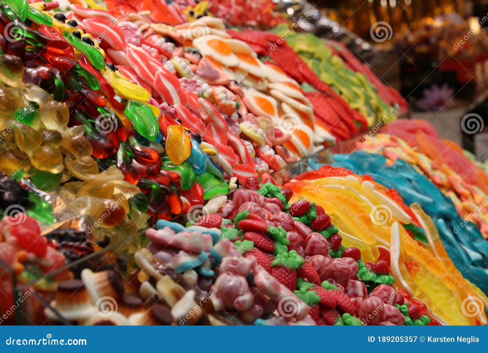 Assorted Candy in a Market, Barcelona, Spain. Stock Image - Image of ...