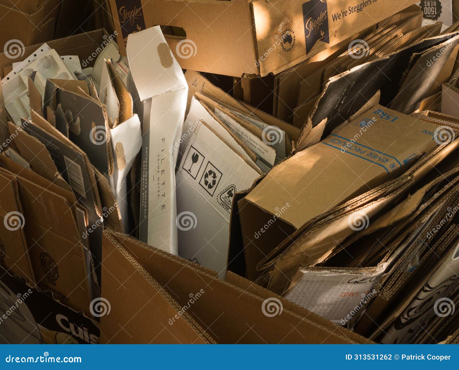 Assorted Cardboard Waste Material Editorial Photography - Image of ...