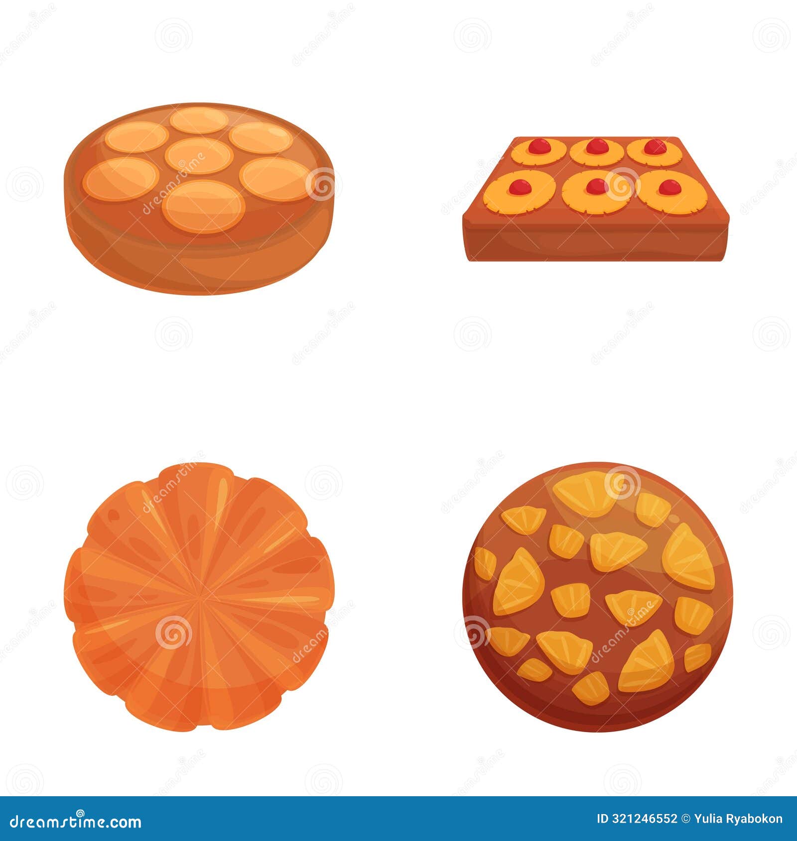 Assorted Cartoon Biscuits and Cookies Set Stock Vector - Illustration ...