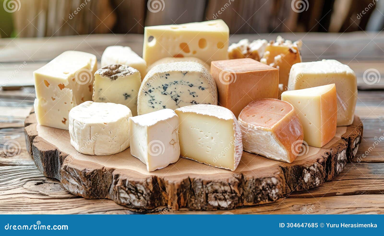Assorted Cheese Pile on Table Stock Illustration - Illustration of ...