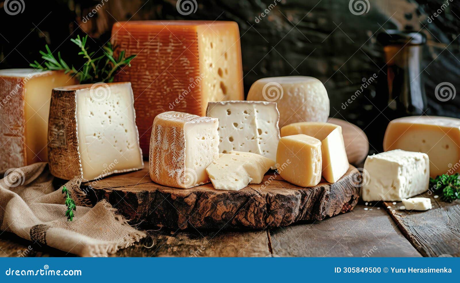 Assorted Cheese Stack on Wooden Table Stock Illustration - Illustration ...