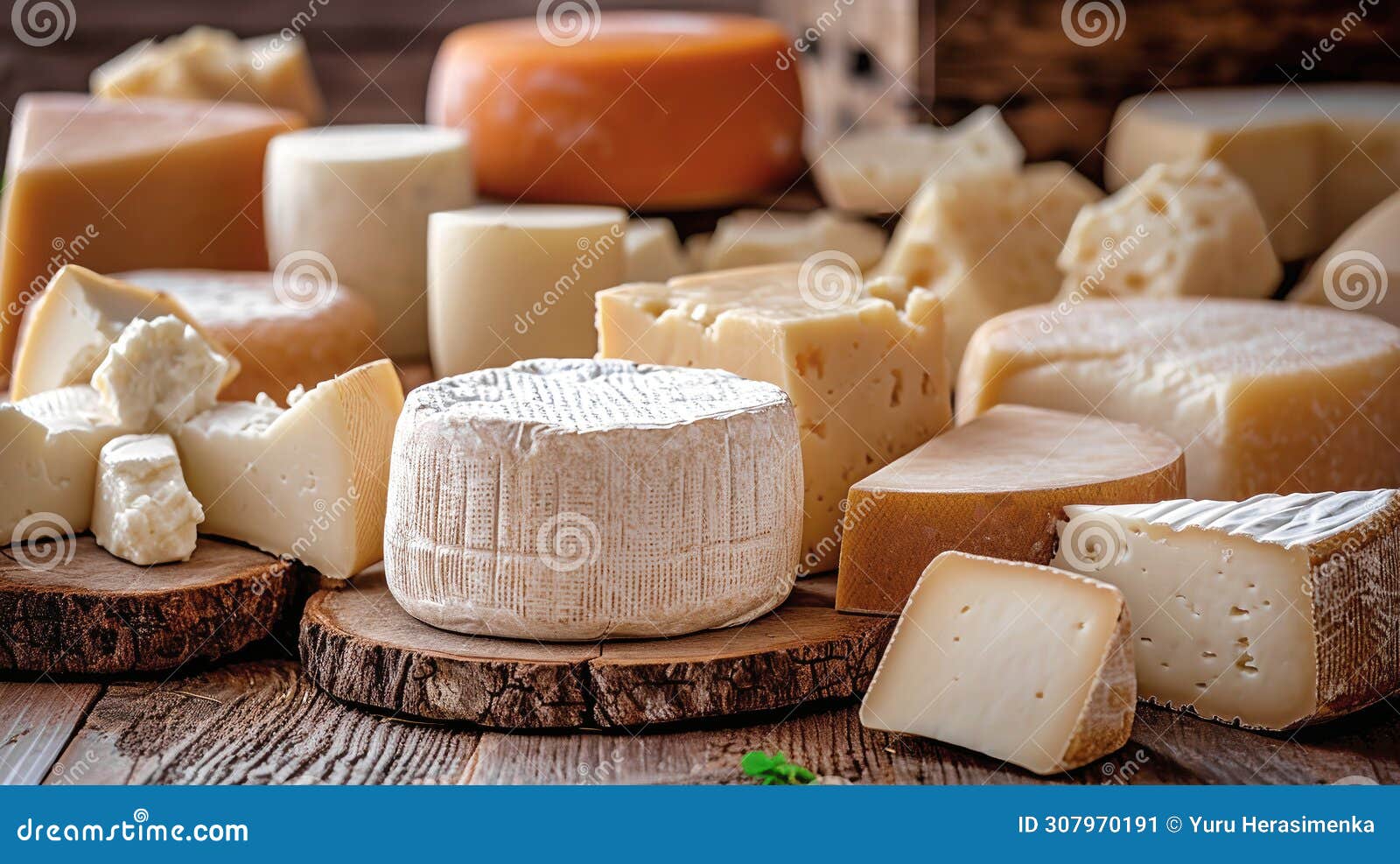 Assorted Cheese Stack on Wooden Table Stock Illustration - Illustration ...