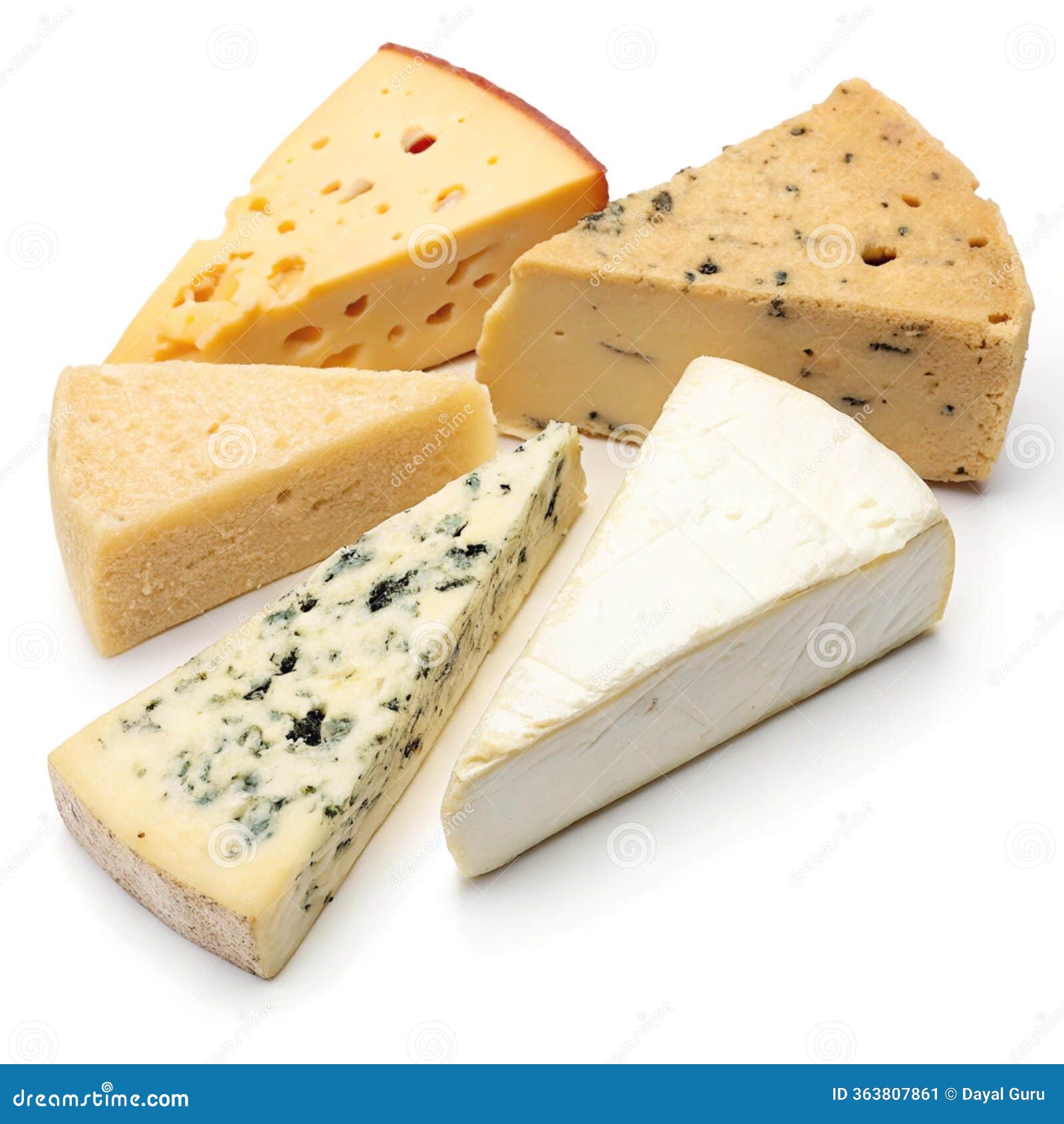 Assorted Cheese Types Vector Illustration For Culinary Design Projects ...