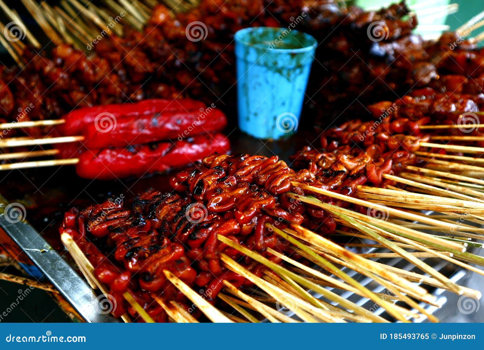 Assorted Chicken and Pork Innard Barbecue Stock Image - Image of snack ...