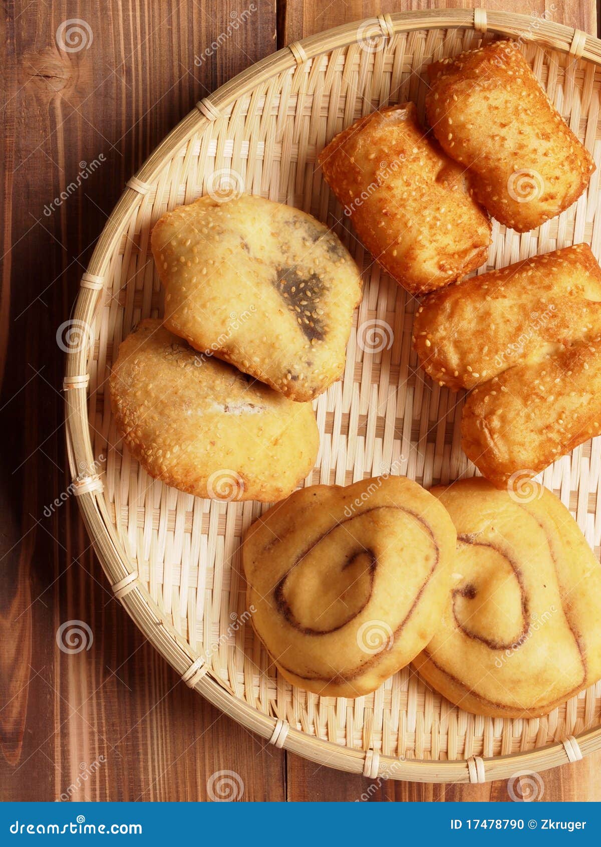Assorted Chinese Dough Fritters Stock Photo - Image of crispy, chinese ...