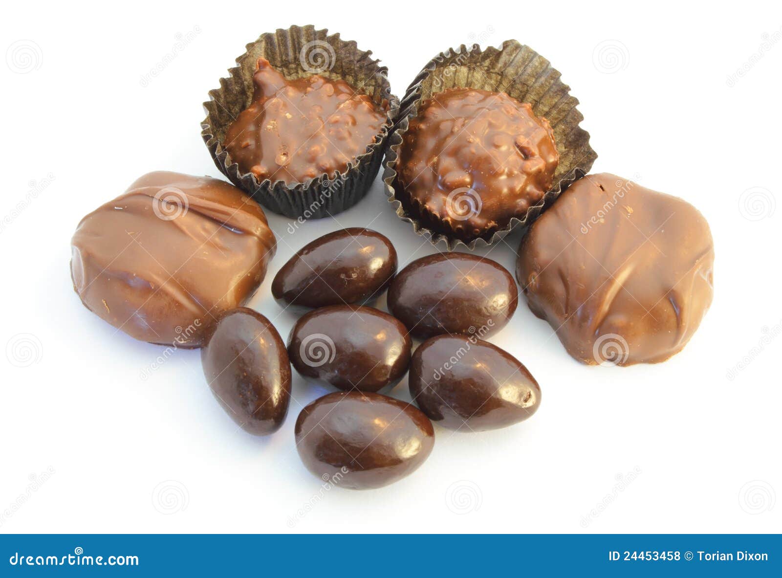 Assorted Chocolate Candy stock photo. Image of assorted - 24453458