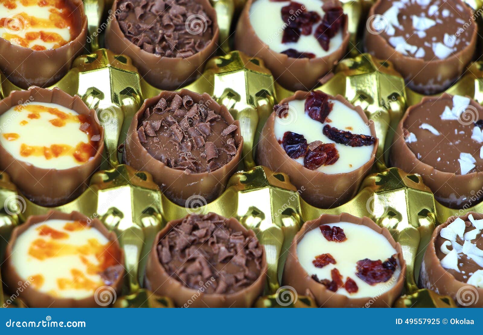 Assorted Chocolate Confectionery Stock Image - Image of diet, gift ...