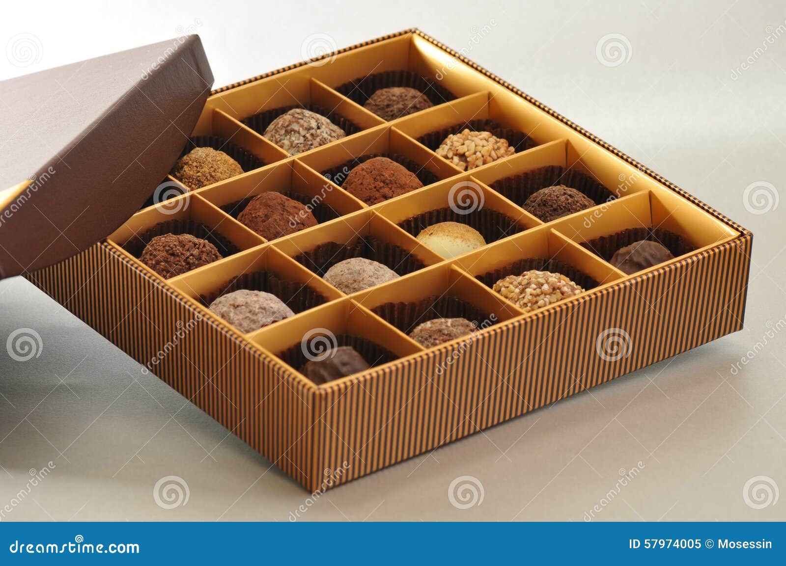 Assorted chocolate stock image. Image of assorted, golden - 57974005