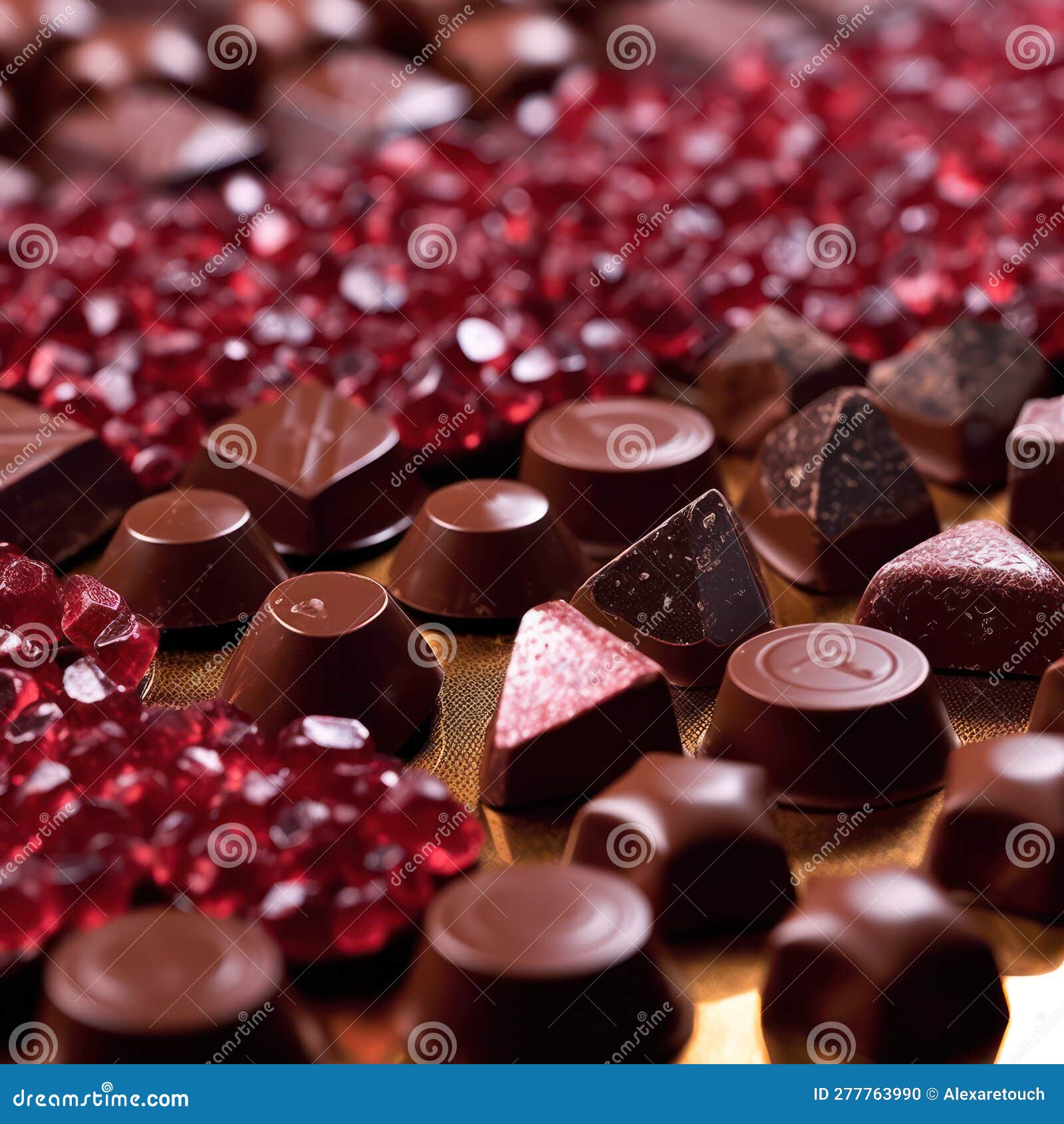 Assorted Chocolate Sweets from Different Types of Chocolate Stock ...