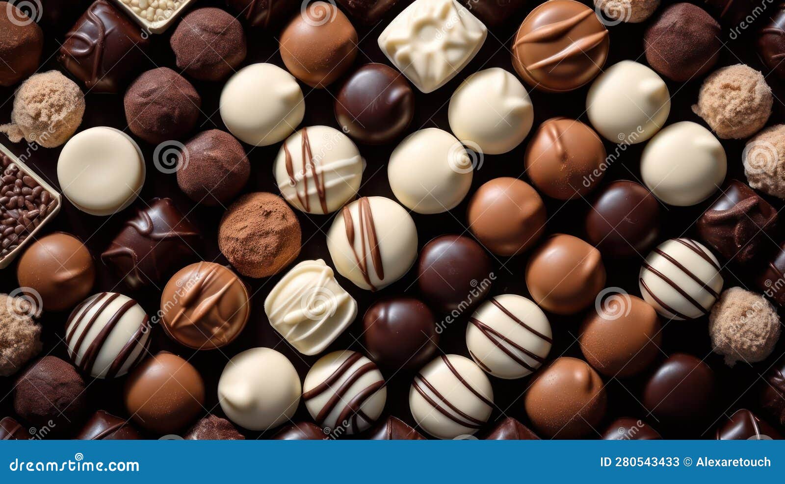 Assorted Chocolate Sweets from Different Types of Chocolate Stock ...