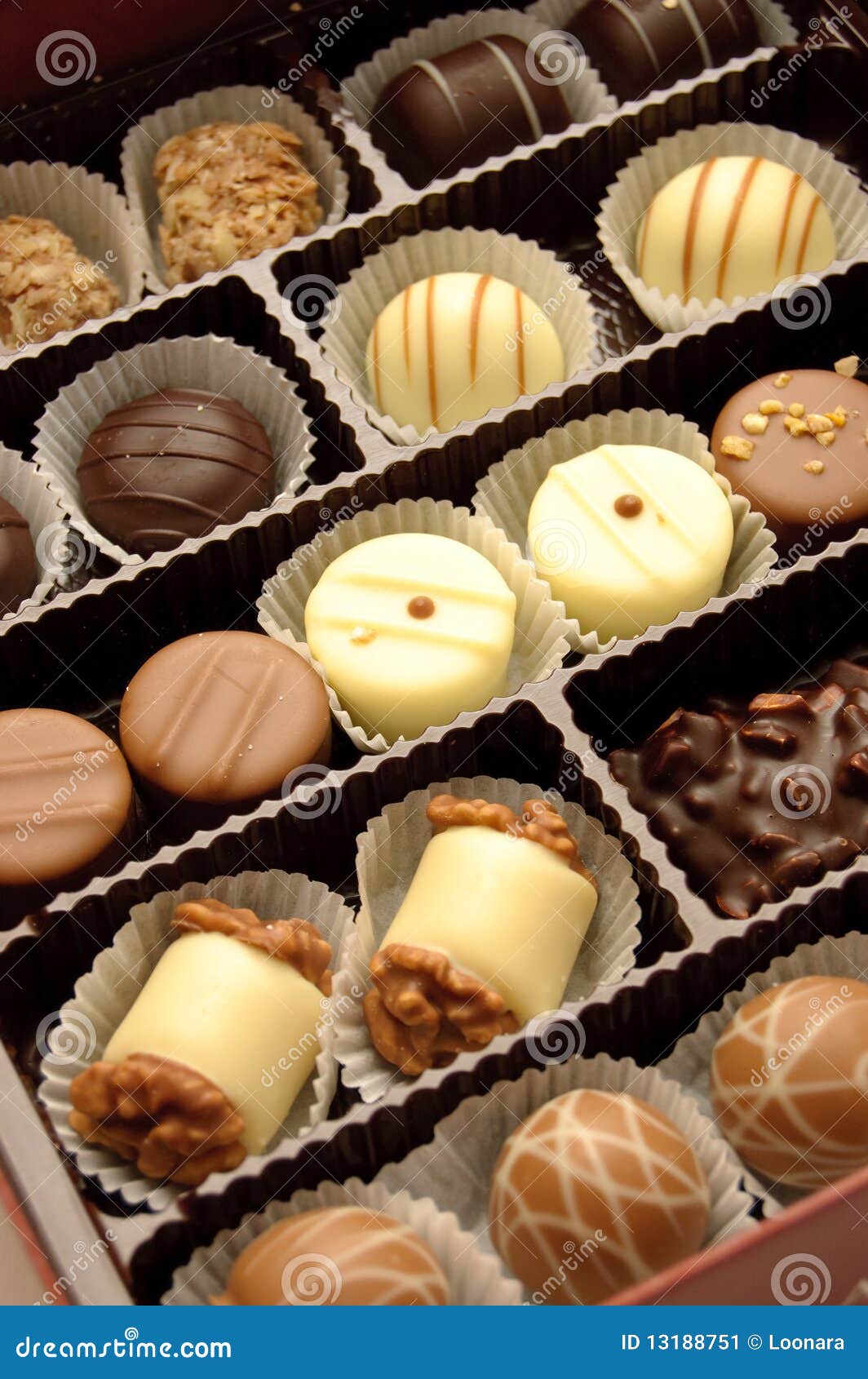 Assorted chocolates stock image. Image of focus, contrasts - 13188751