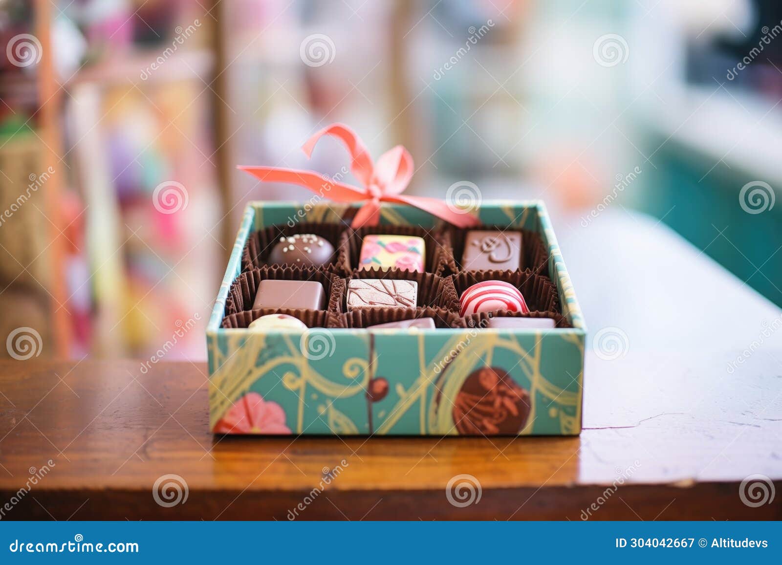 Assorted Chocolates Box in a Gift Shop Stock Image - Image of ...