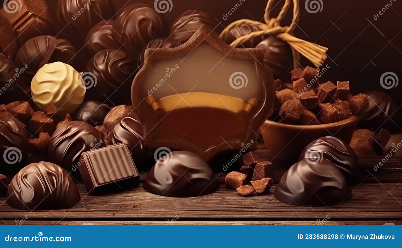 Assorted Chocolates Luxury Chocolate Bonbons Close Up Food