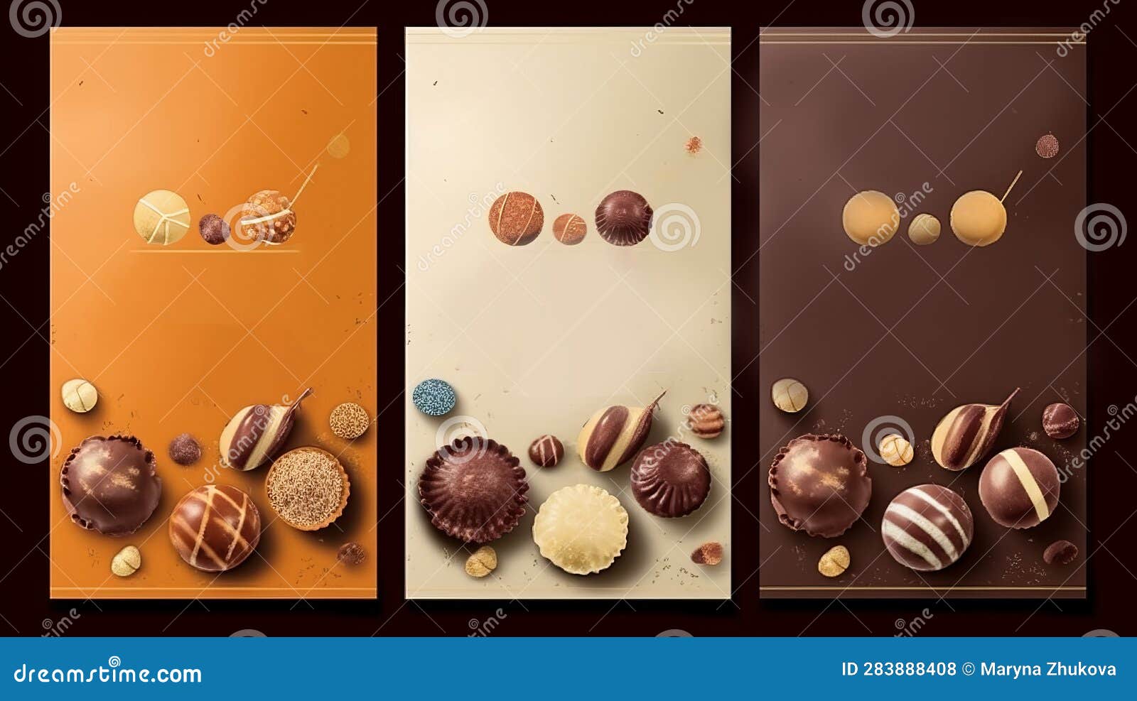 Assorted Chocolates Luxury Chocolate Bonbons Close Up Food