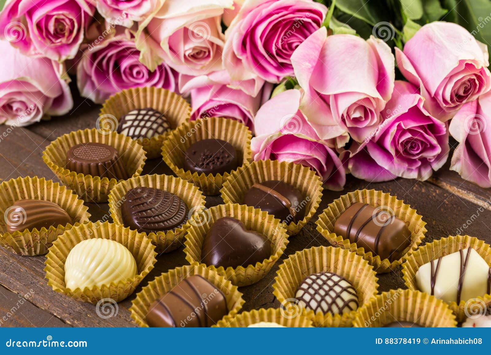 Chocolates stock image. Image of holiday, bloom, shape - 88378419