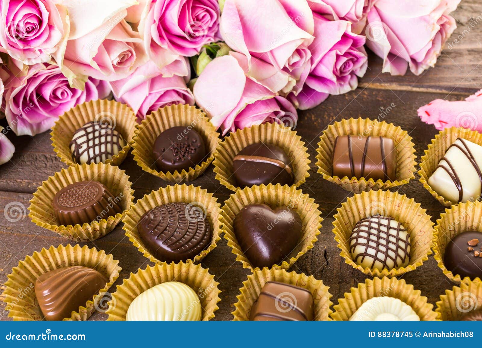 Chocolates stock image. Image of valentines, variety - 88378745