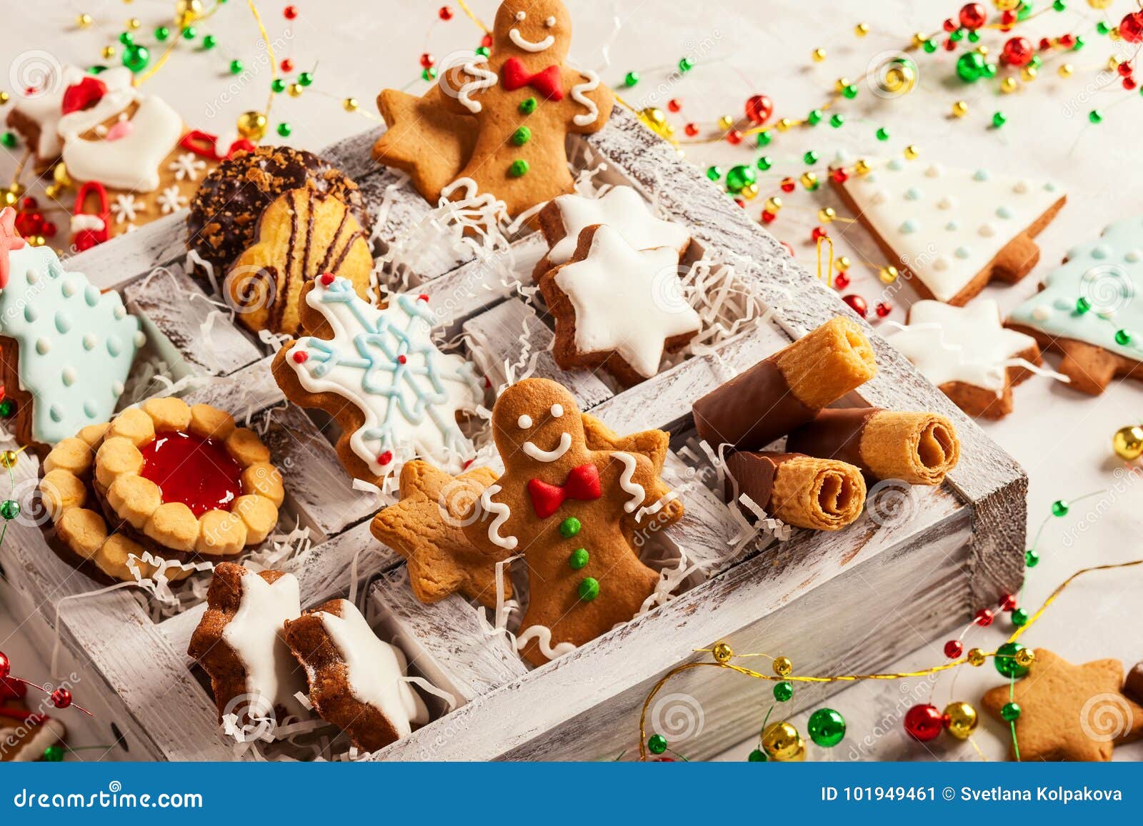 Assorted Christmas Cookies Stock Image Image Of Merry 101949461