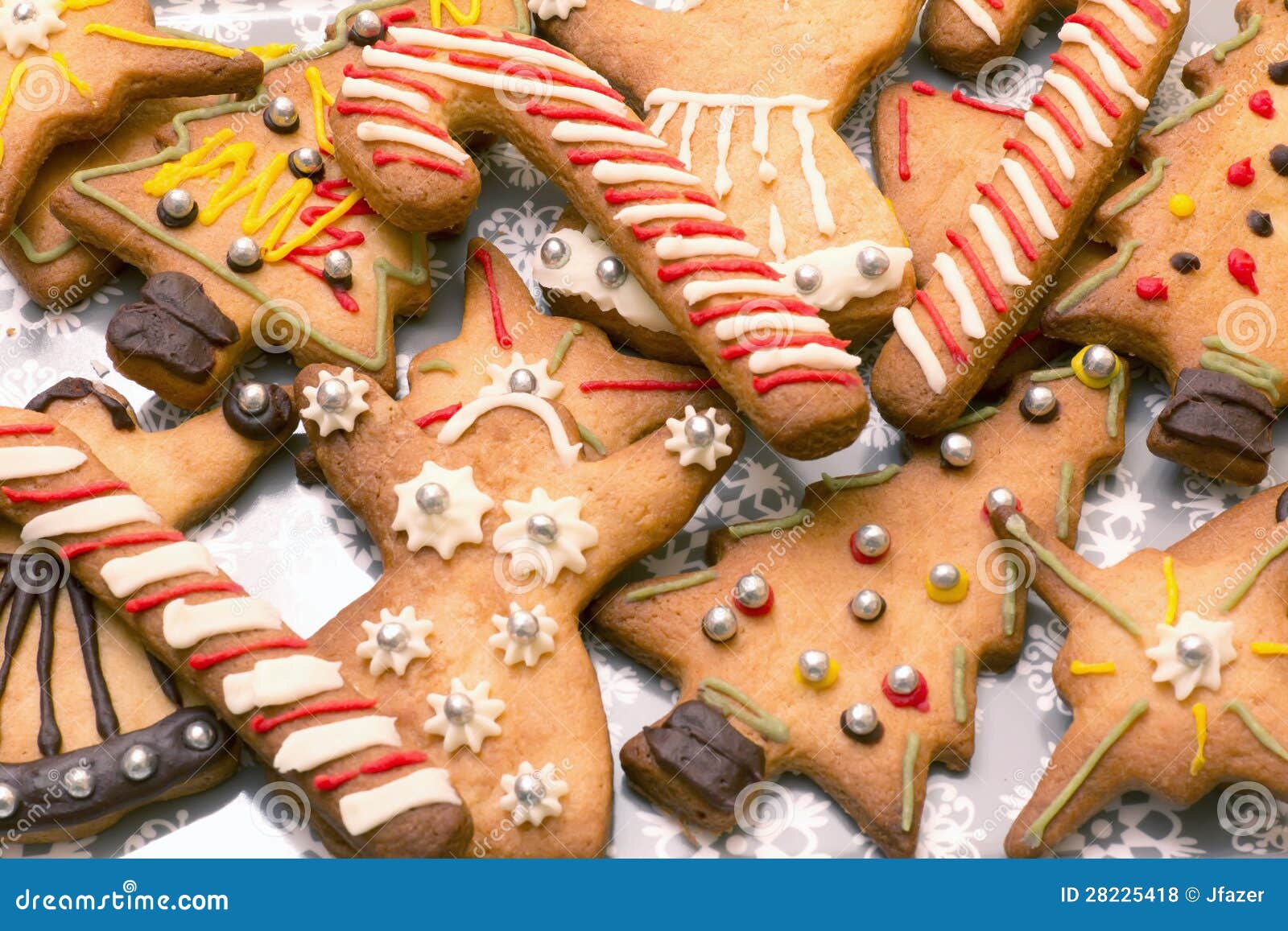 Assorted Christmas Gingerbread Cookies Stock Photo - Image of ...