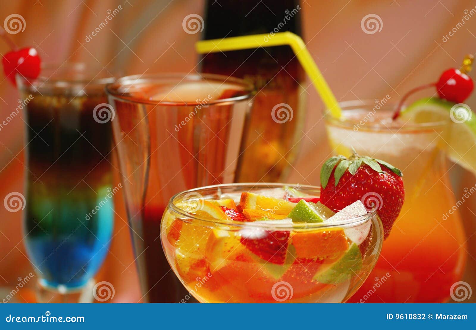 Assorted cocktails stock photo. Image of juice, alcohol - 9610832