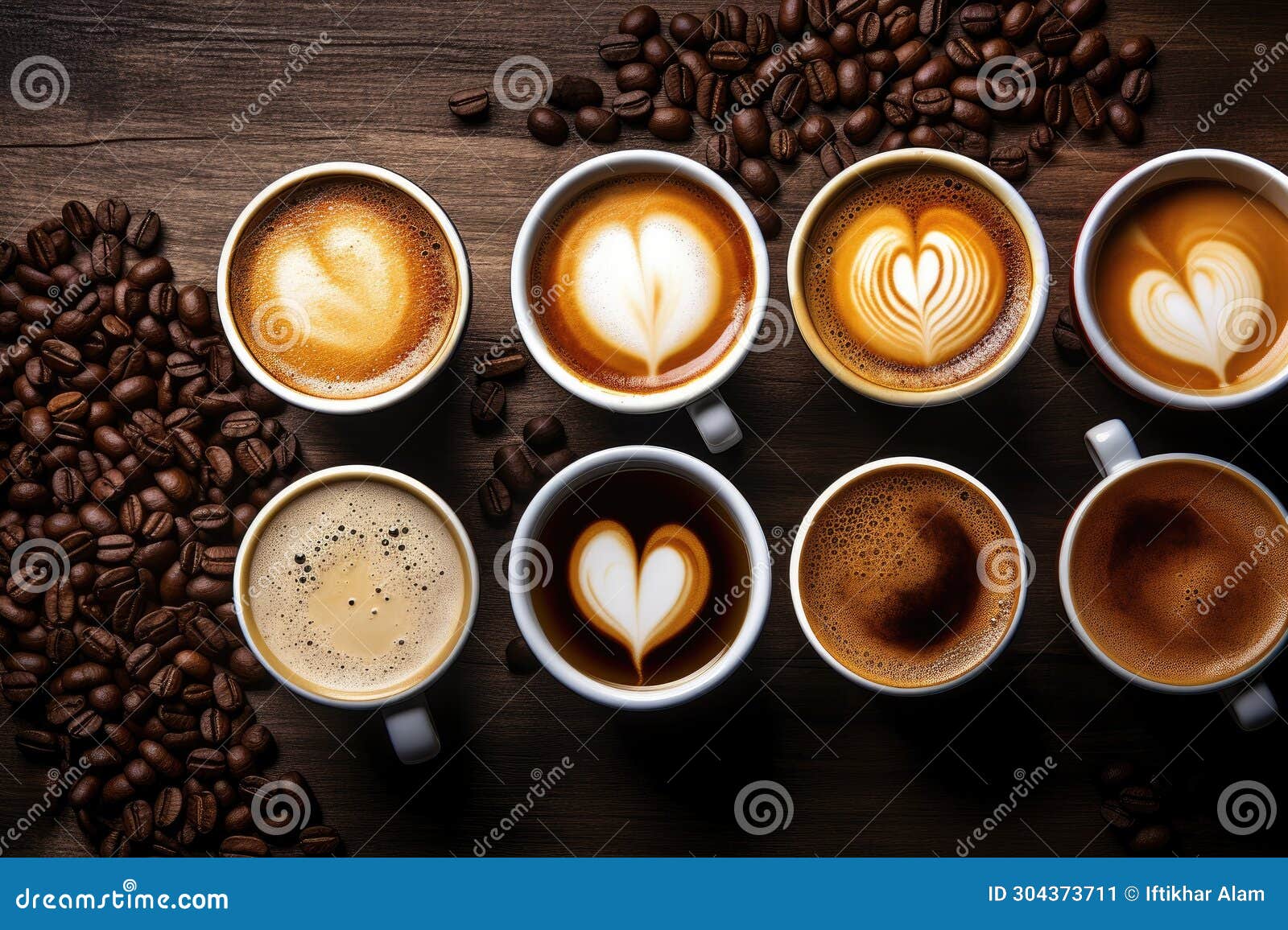 Assorted Coffee Cups with Heart Patterns - Warm Up with Love, Multiple ...