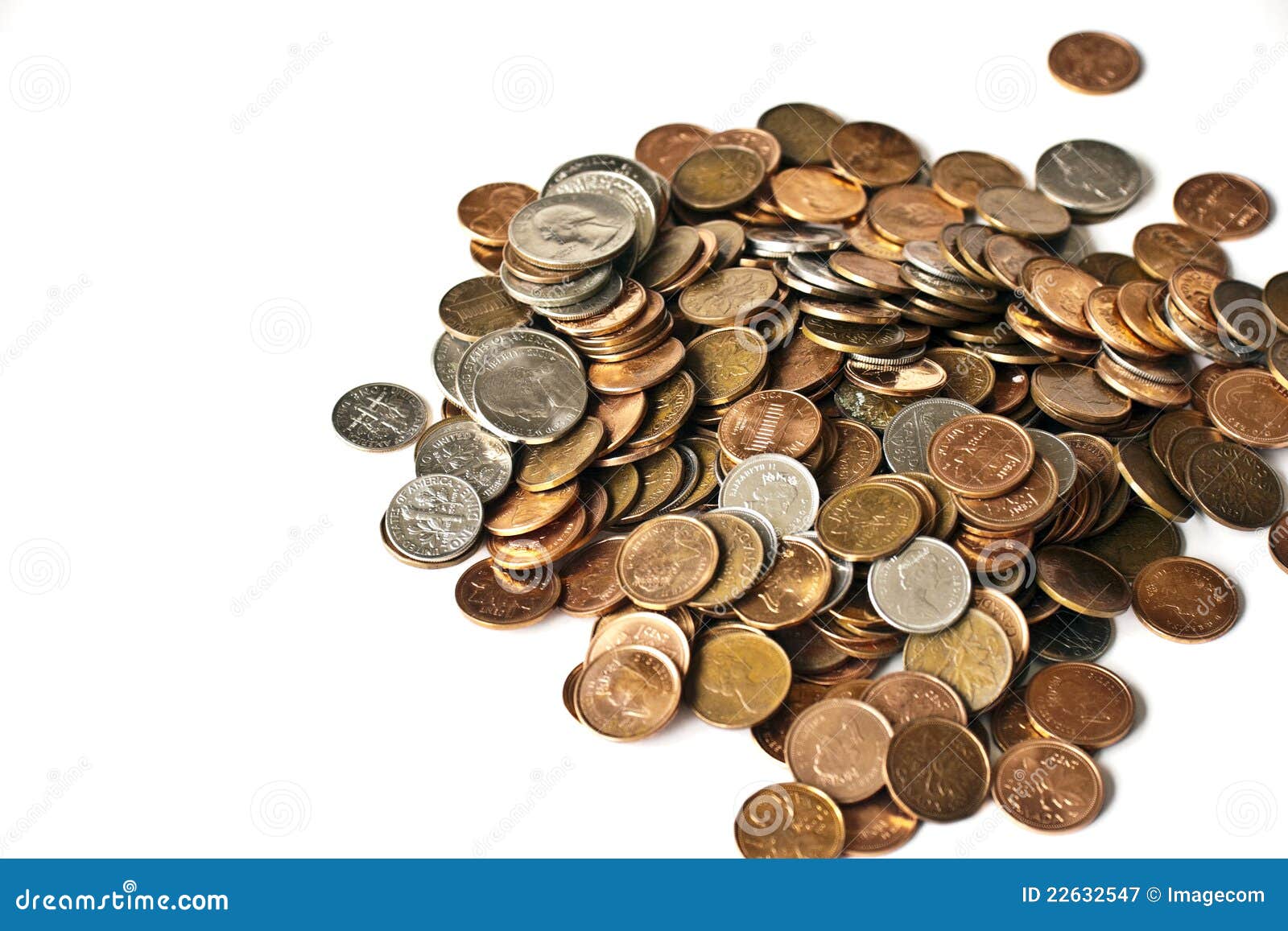 Assorted Coins stock image. Image of country, silver - 22632547