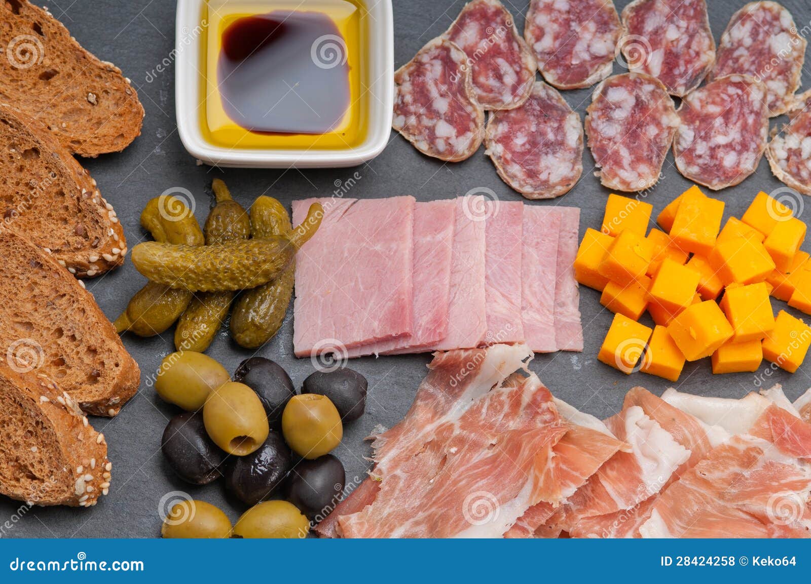 Assorted cold cut platter stock photo. Image of nutrition - 28424258