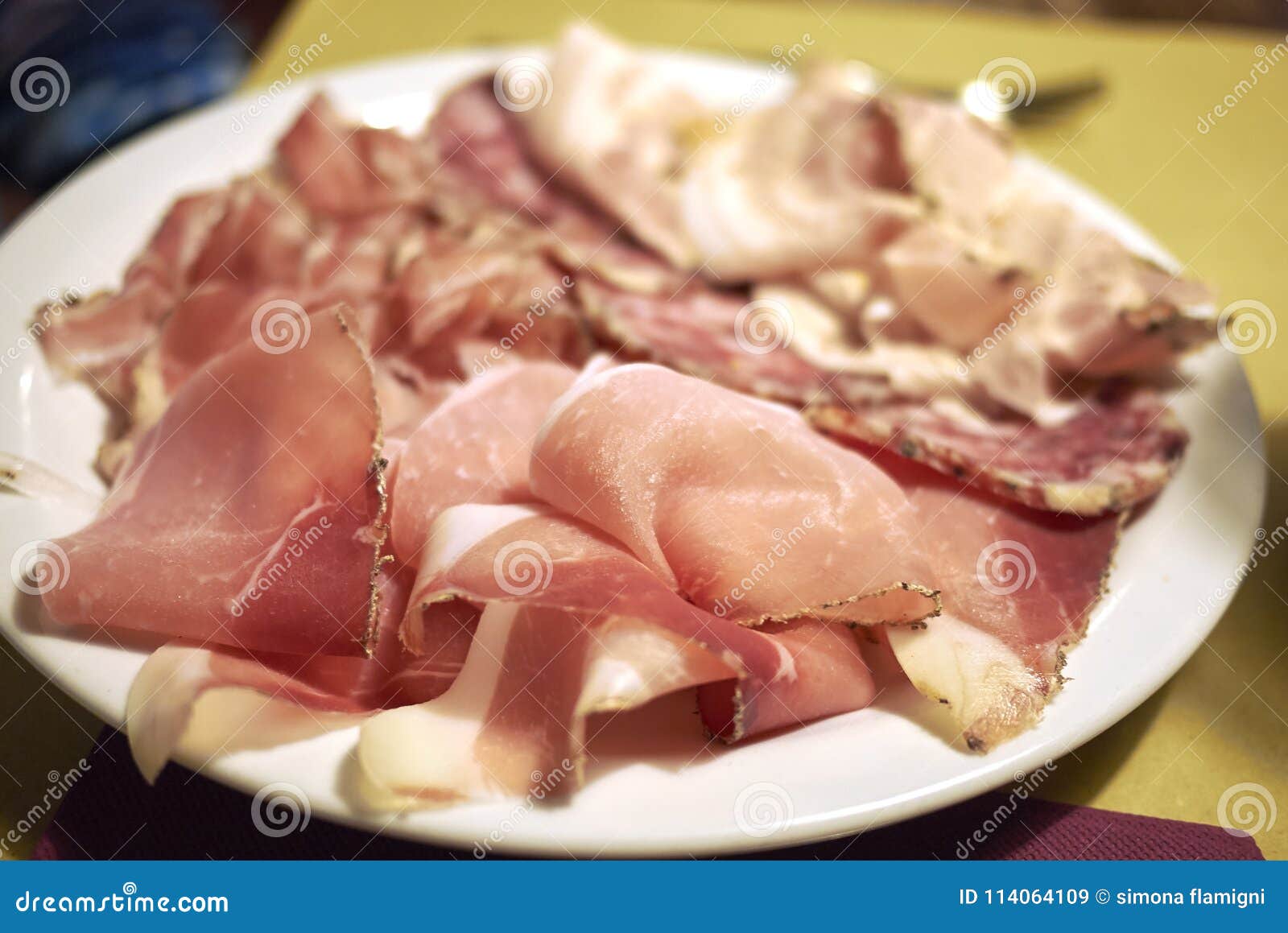 Assorted cold cuts stock image. Image of plate, fresh - 114064109