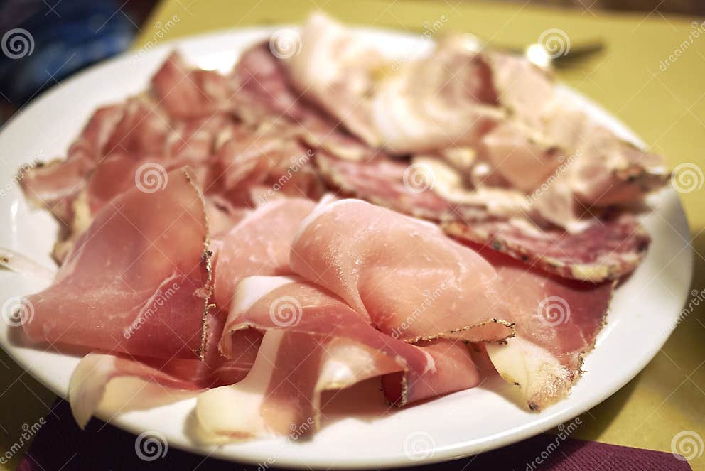Assorted cold cuts stock image. Image of plate, fresh - 114064109