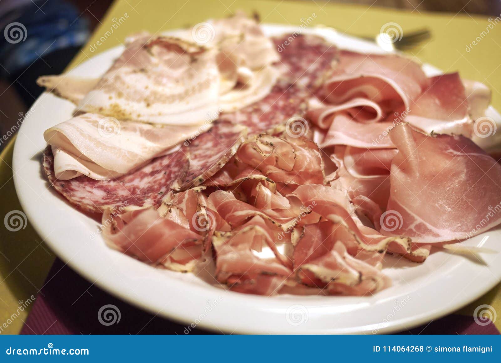 Assorted cold cuts stock photo. Image of bacon, gourmet - 114064268
