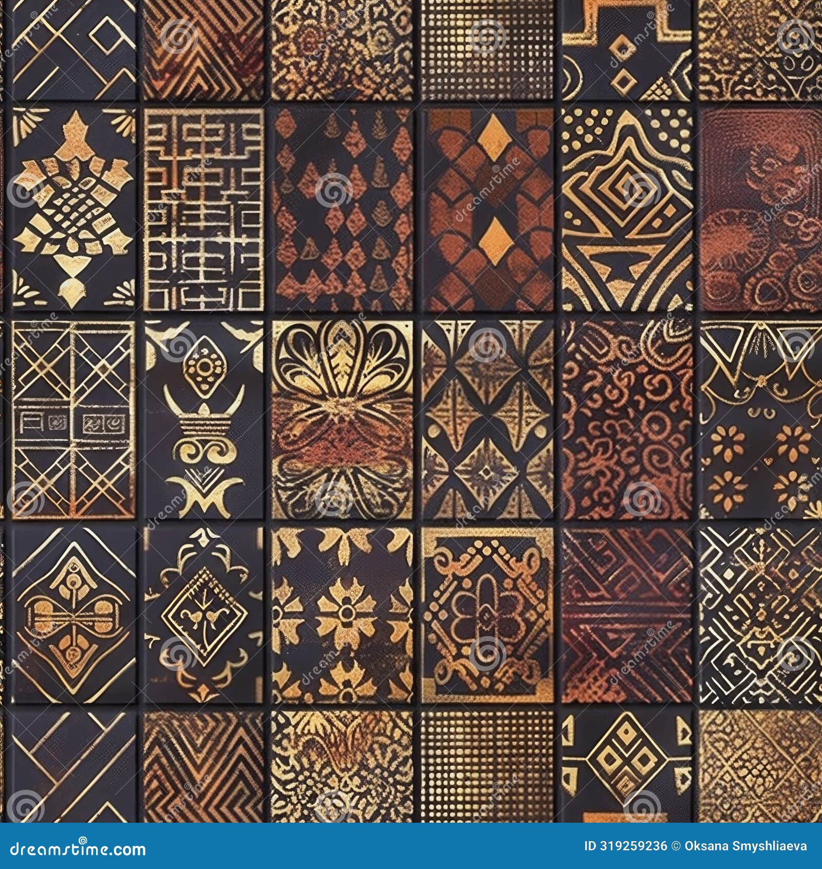 Assorted Collection of Traditional African Patterns and Textiles Stock ...