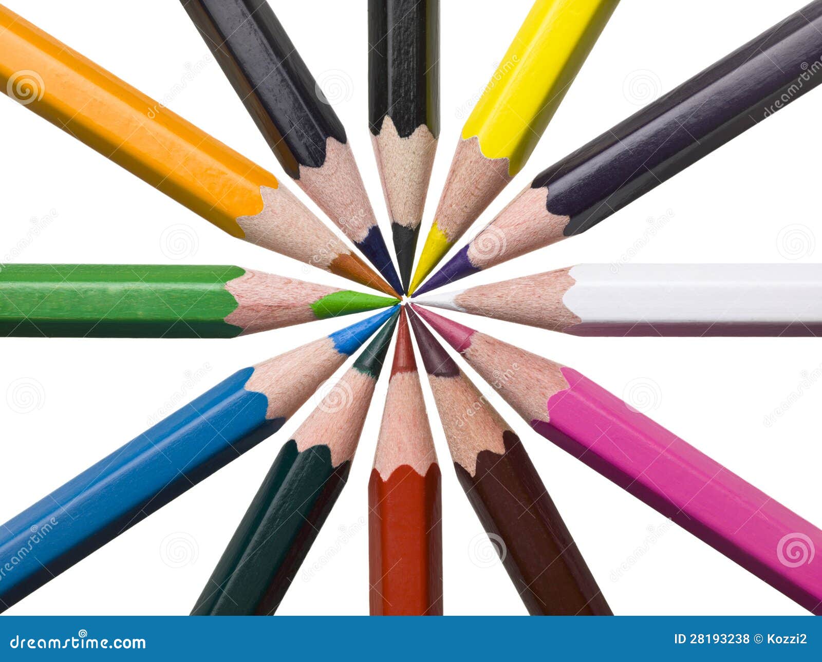 Assorted color pencils stock photo. Image of arrangement - 28193238