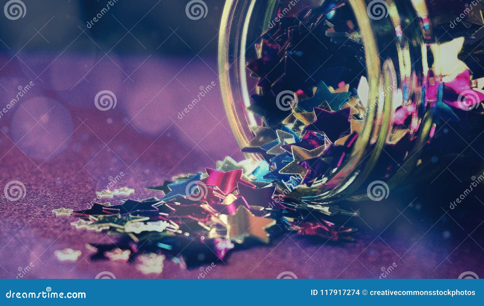 Assorted-color Star Decor On Maroon Textile Picture. Image: 117917274