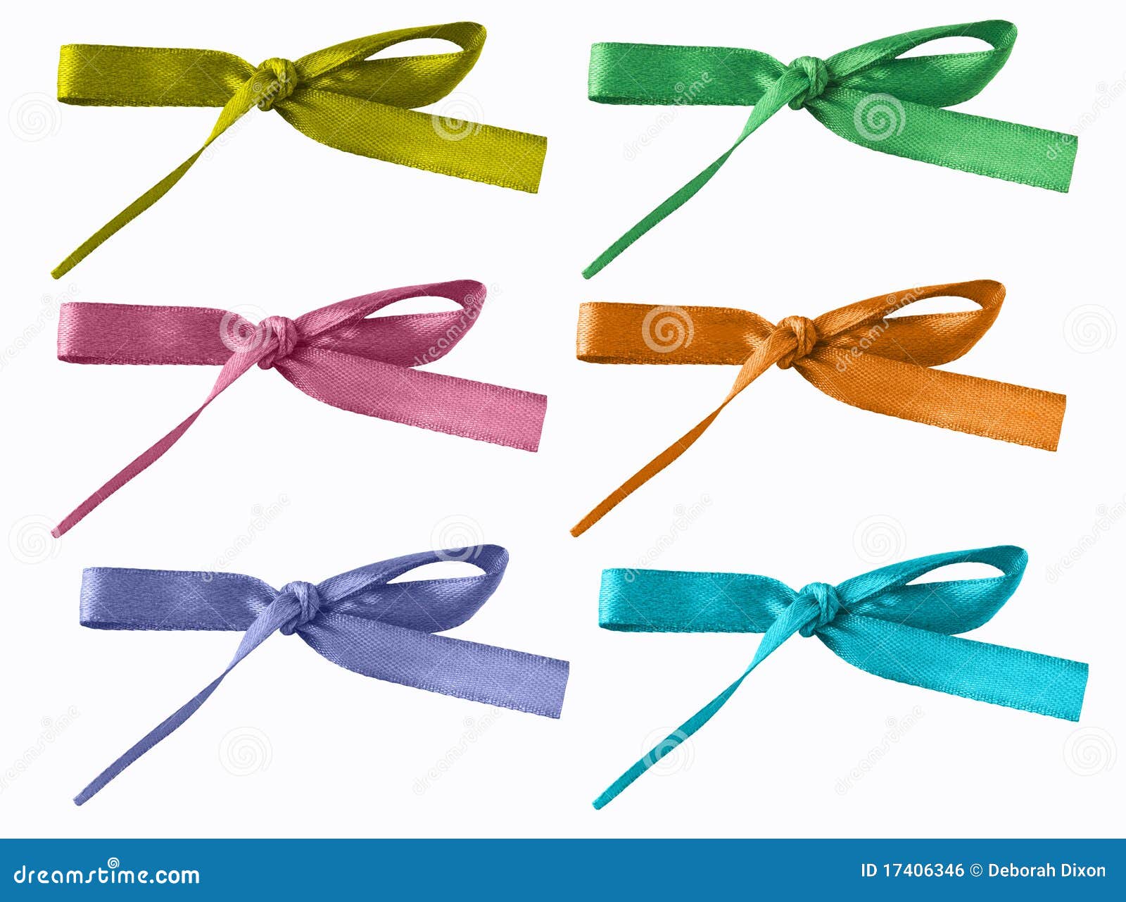 Assorted colored bows stock photo. Image of isolation - 17406346