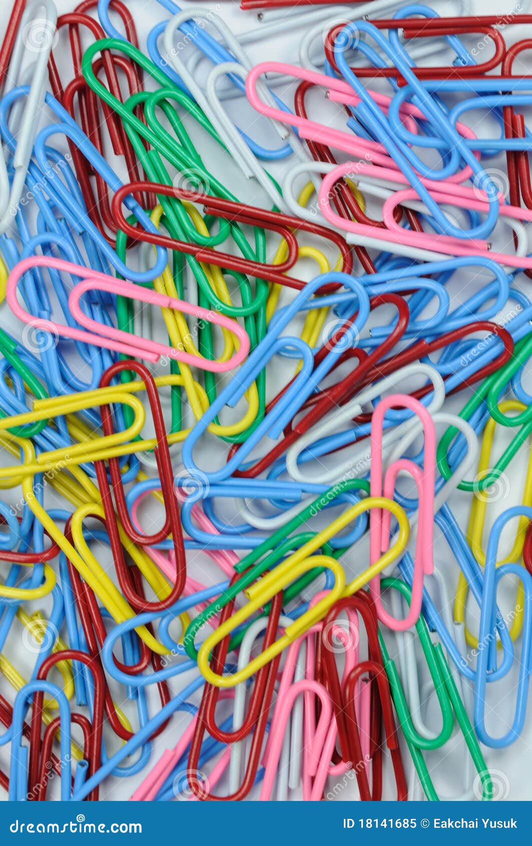 Assorted Colored Paper Clips Stock Image - Image of element, equipment ...