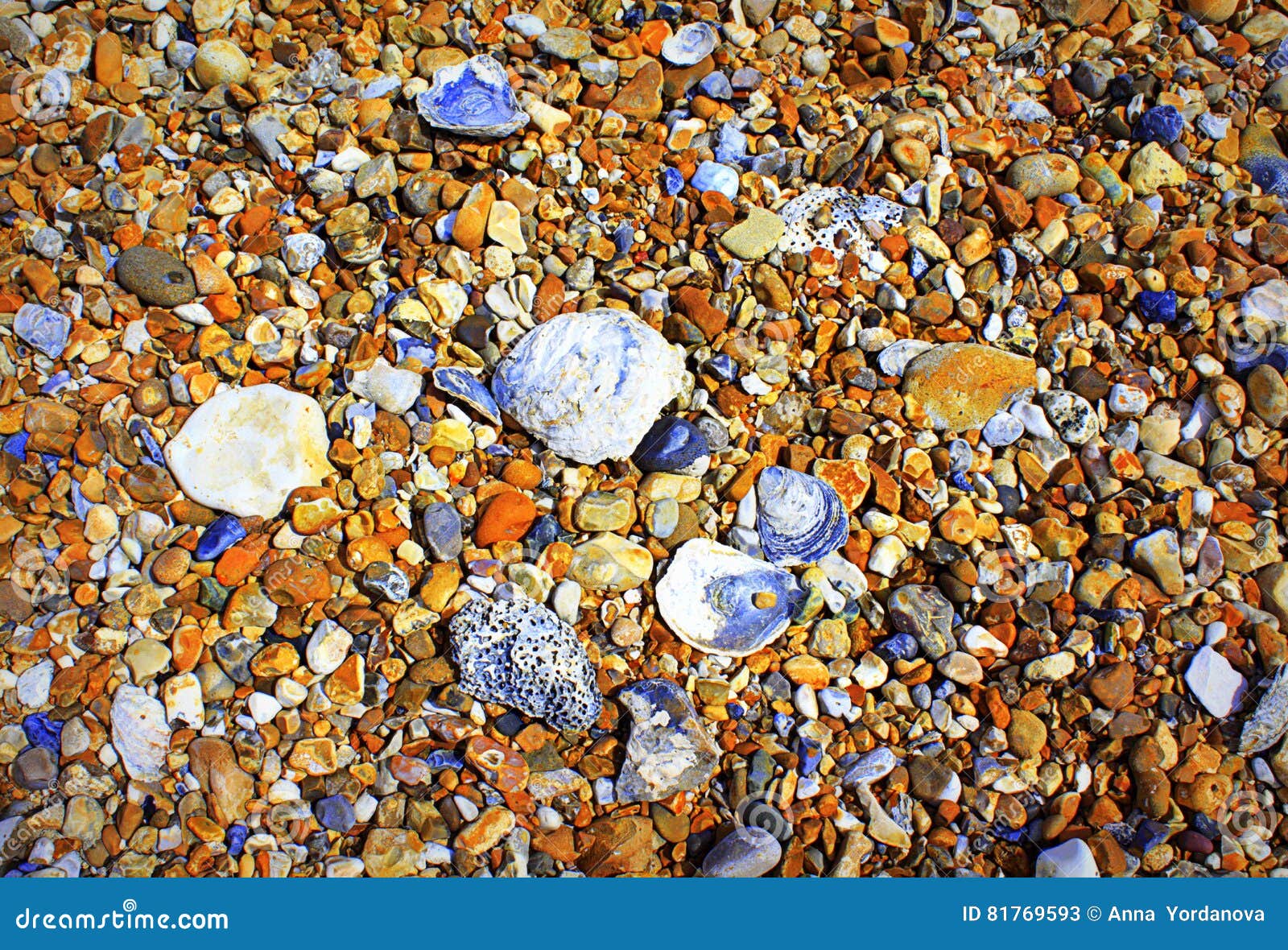 Assorted Colorful Beach Pebbles Closeup Stock Image - Image of texture ...