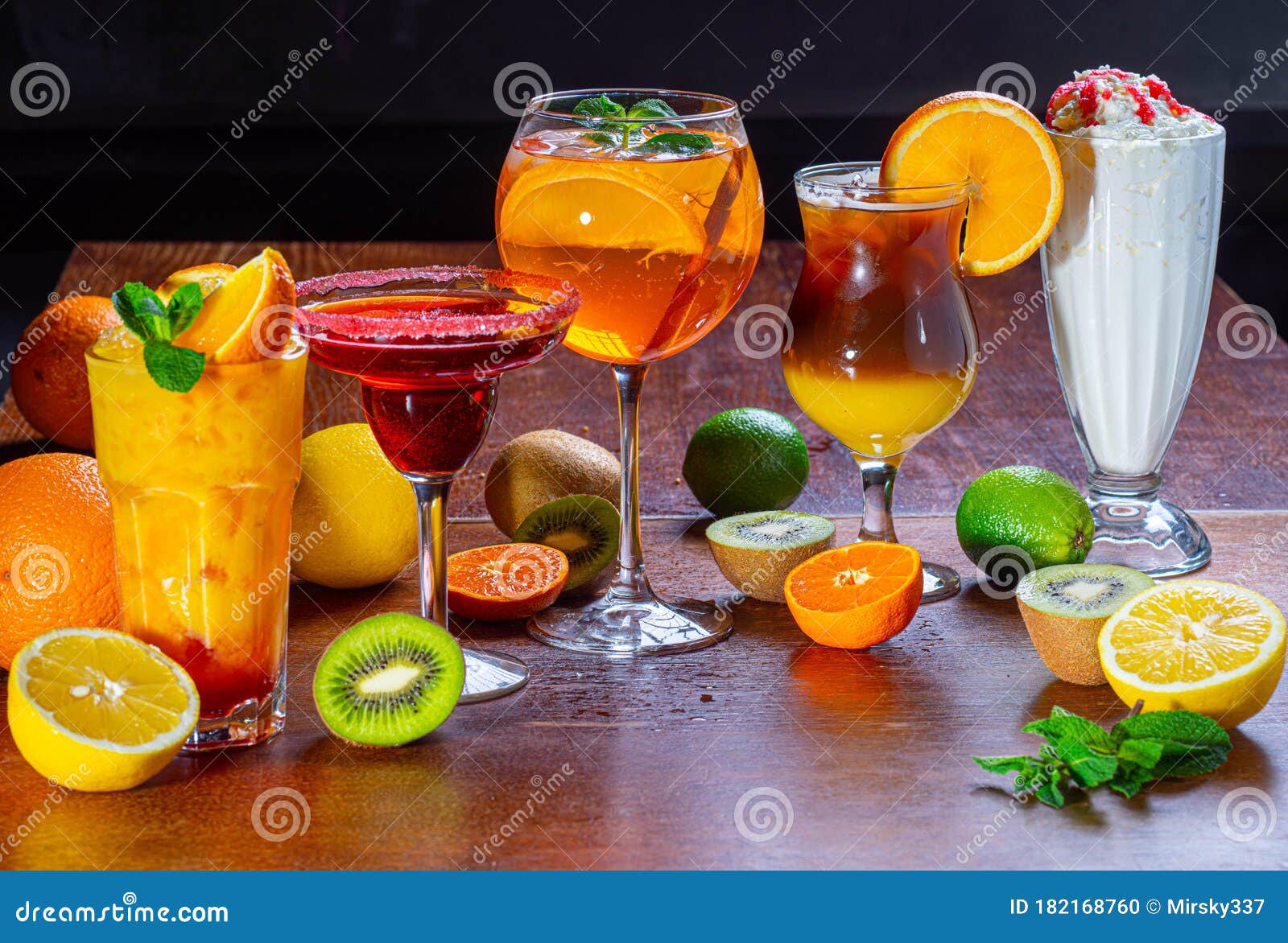 Assorted Colorful Cocktails Stock Photo - Image of colorful, collection ...