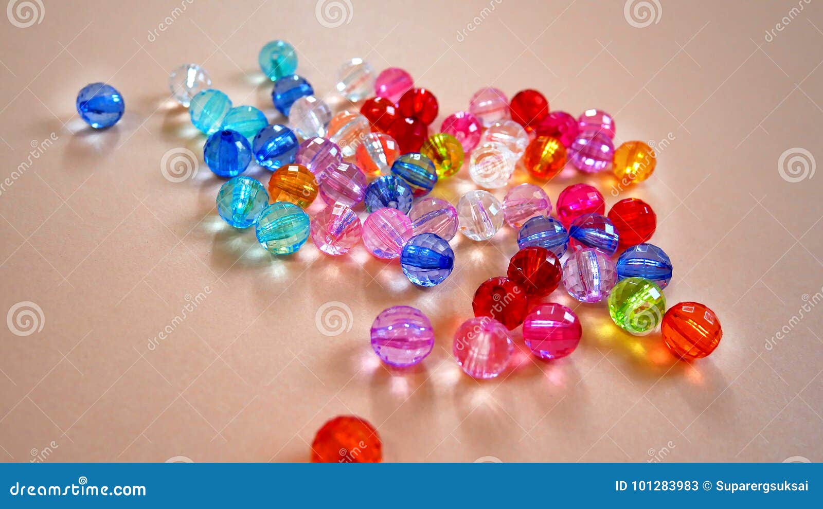 Assorted Colorful Crystal Beads Stock Image - Image of pretty, closeup ...