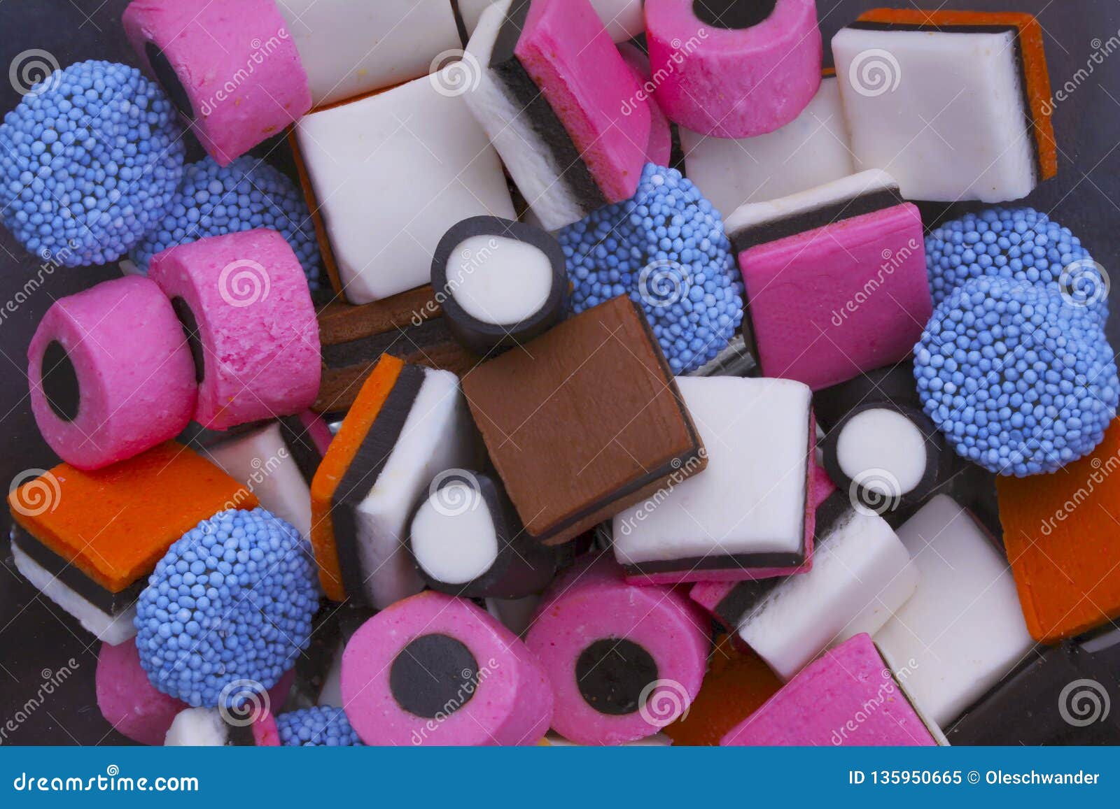 Assorted Colorful and Delicious Candy in a Pile - Close Up Stock Image ...