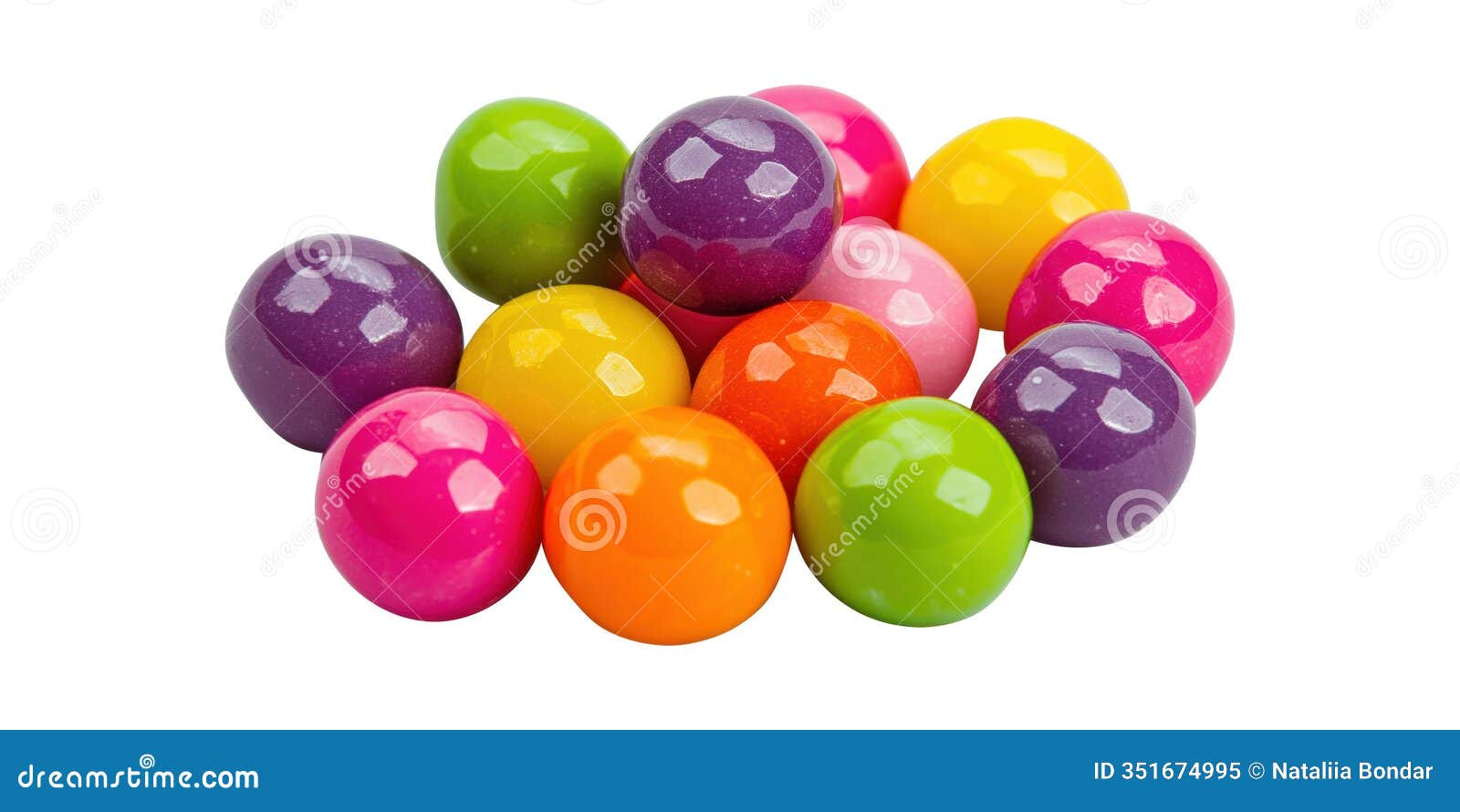Assorted Colorful Gumballs Cluster Isolated on Transparent Background ...
